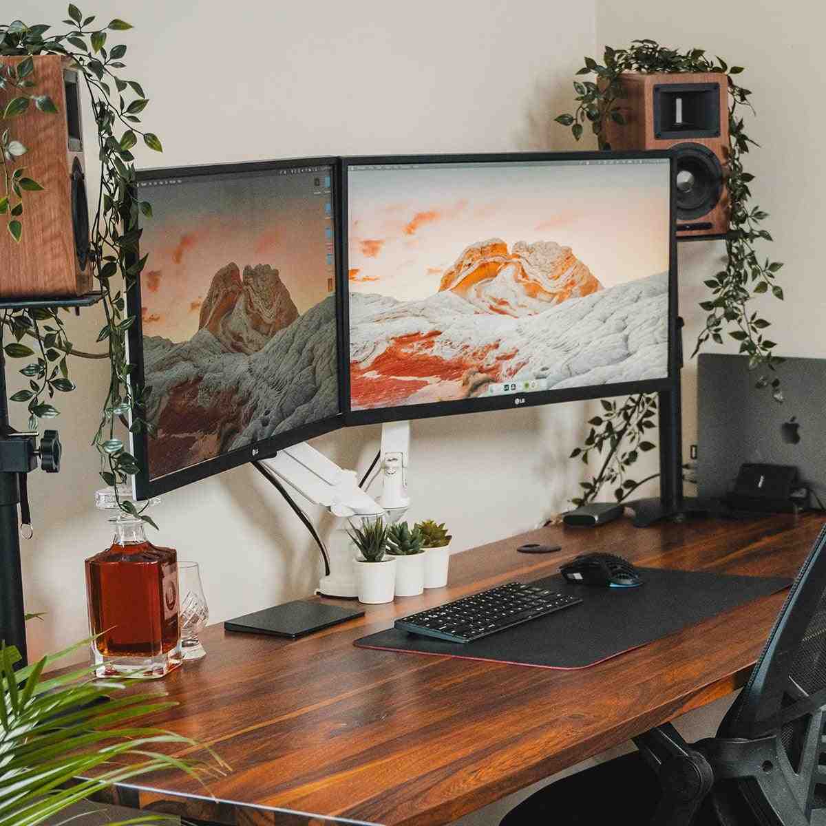 Robust Aircraft Aluminum Dual Monitor Arms | EFFYDESK